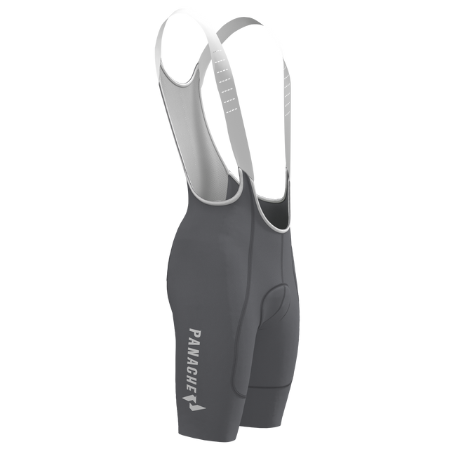 Men's WT 2ND SKIN Bib Short - Light Grey w/Panache Logo – Panache ...