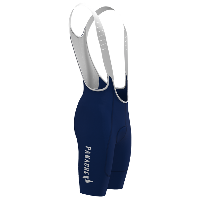 Men's WT 2ND SKIN Bib Short - Midnight Blue w/Panache Logo – Panache ...